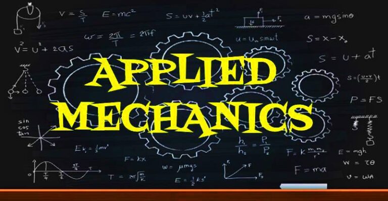 APPLIED MECHANICS- Introduction – EDUCATIONAL STUFFS